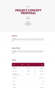 Project Concept Proposal Template – PreWrite
