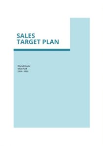Sales Target Plan Template – PreWrite