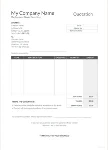 Simple Quotation Template – PreWrite