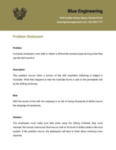 Technical Problem Statement Template – PreWrite